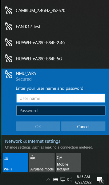 Connecting to NMU WiFi using the NMU_WPA on Windows | Technology Support Services